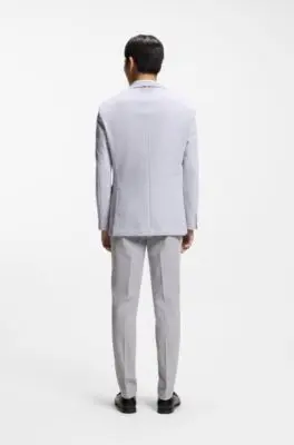 BOSS Herringbone Regular-fit Jacket