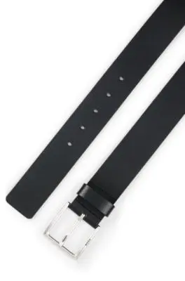BOSS Pin-buckle Belt In Italian Leather - Black