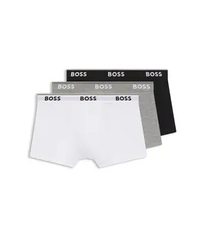 BOSS Stretch-cotton Trunks With Repeating Logos Assorted Pre Pack