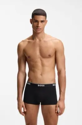 BOSS Stretch-cotton Trunks With Repeating Logos - Assorted Pre Pack