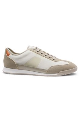 BOSS Mesh Detail Trainers - Light Beige