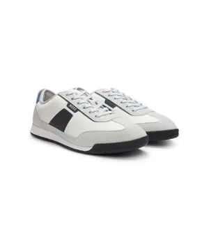 BOSS Mesh Detail Trainers - Light Grey
