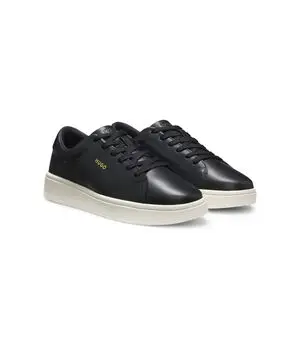 Hugo Nappa-leather Trainers With Logo - Black