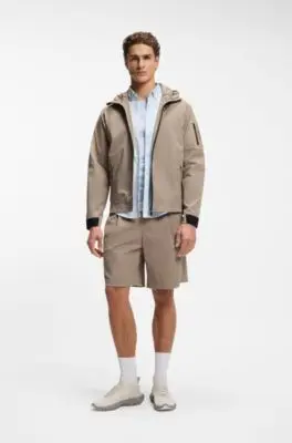 BOSS Motion Sneakers With Knitted Uppers And Leather Trims - Light Beige