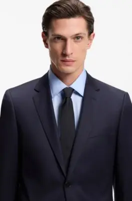BOSS Pure Silk Jacquard Neck Tie - Black