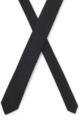 BOSS Pure Silk Jacquard Neck Tie - Black