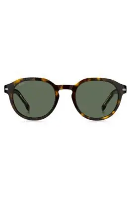 BOSS Patterned Acetate Sunglasses With Silver-tone Hinges