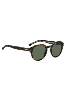 BOSS Patterned Acetate Sunglasses With Silver-tone Hinges
