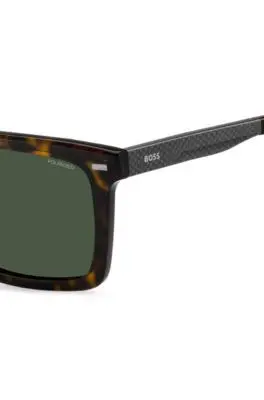 BOSS Acetate Sunglasses With Carbon-fiber Temples