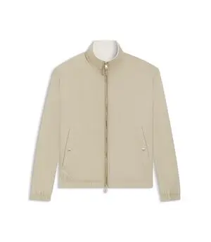 BOSS Reversible Jacket In Peached Fabric - Khaki