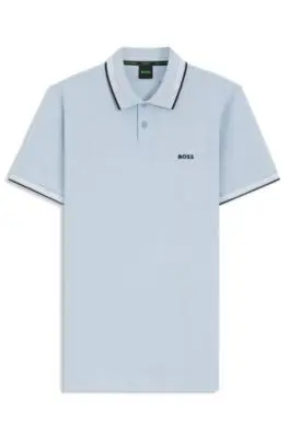 BOSS Slim-fit Polo Shirt With Contrast-stripe Details