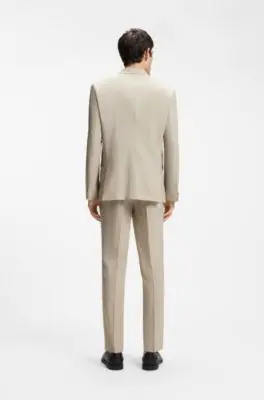 Hugo Extra-slim-fit Suit Jacket In Wool-blend Poplin