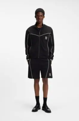 Hugo Cotton-blend Track Jacket With Embroidered Logo