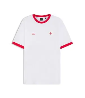 BOSS Stretch-cotton T-shirt With Country Flag And Logo - England