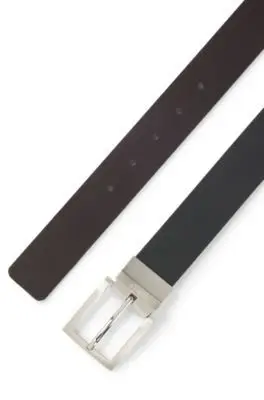 Hugo Reversible Pin-buckle Belt In Italian Leather