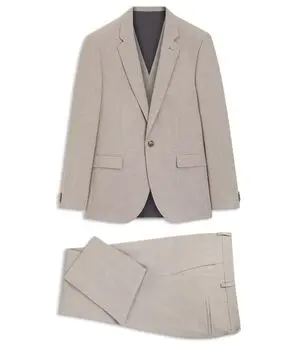 Hugo Three-piece Extra-slim-fit Suit - Light Brown