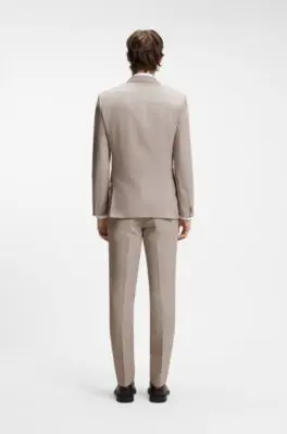 Hugo Three-piece Extra-slim-fit Suit - Light Brown