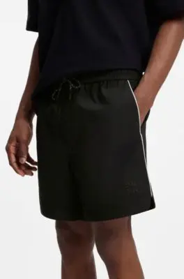 Hugo Contrast-piping Shorts With Water-repellent Finish