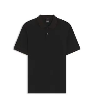 BOSS Stripe-trim Slim-fit Polo Shirt In Mercerised Cotton