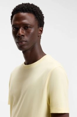 BOSS By Beckham T-shirt In Cotton And Silk - Beige