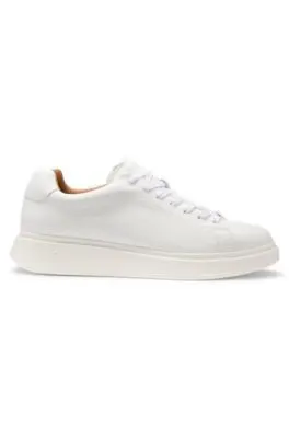 BOSS Leather Lace-up Sneakers - White