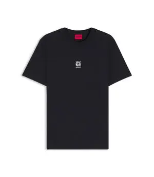 Hugo Cotton-jersey T-shirt With Embroidered Logo Artwork