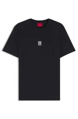 Hugo Cotton-jersey T-shirt With Embroidered Logo Artwork