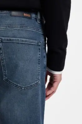 BOSS Maine Regular-fit Jeans In Stretch Denim - Blue
