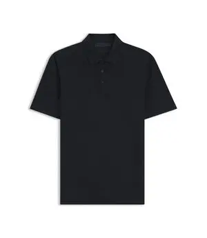 BOSS By Beckham Polo Shirt In Linen - Dark Blue