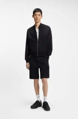 Hugo Lace-up Trainers With Monogram Detailing - Black