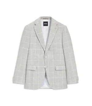 BOSS Checked Slim-fit Jacket