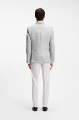 BOSS Checked Slim-fit Jacket