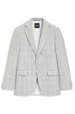BOSS Checked Slim-fit Jacket