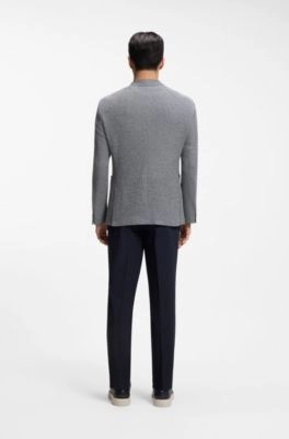 BOSS Regular-fit Jacket In Linen Blend