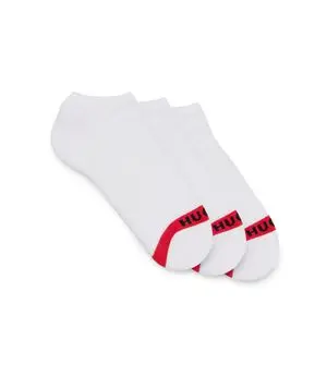 Hugo Three-pack Of Invisible Socks - White