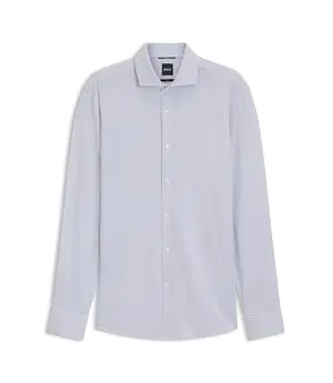 BOSS Printed Slim-fit Shirt In Performance-stretch Jersey