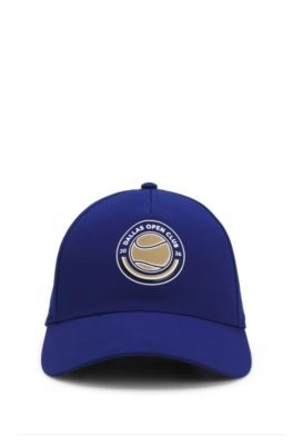 BOSS Five-panel Cap With Tennis Artwork - Light Blue