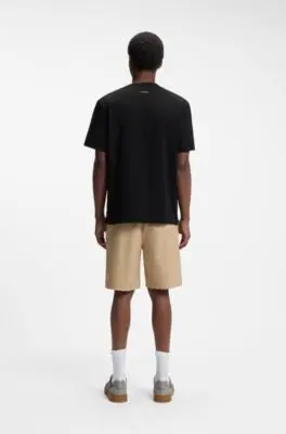 Hugo Relaxed-fit T-shirt In Cotton With Soccer Artwork