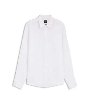 BOSS Regular-fit Shirt In Linen - White