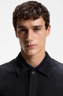 BOSS Metis Suede Shirt With Nappalan Inner