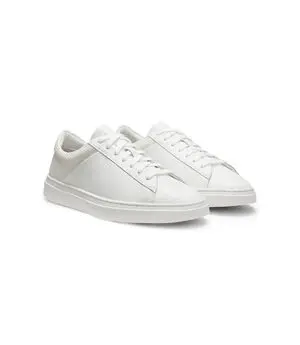 BOSS Low-top Trainers With Woven And Grained Effects - White