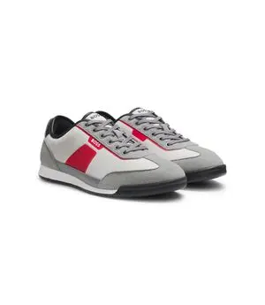 BOSS Trainers With Mesh Detailing - Grey
