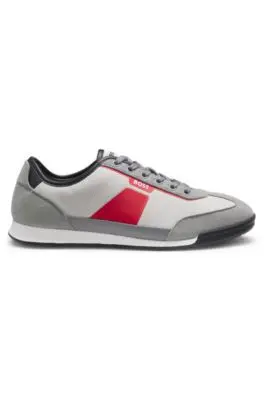 BOSS Trainers With Mesh Detailing - Grey