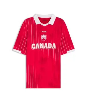 Hugo Relaxed-fit Soccer T-shirt With Nation Detailing - Canada