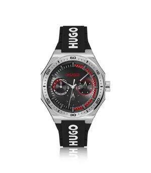Hugo Silver-tone Watch With Logo Strap - Assorted Pre Pack