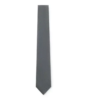 BOSS Jacquard-pattern Silk Tie - Light Blue