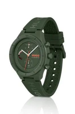 Hugo Watch With Logo Silicone Strap