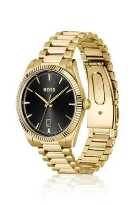 BOSS Gold-tone Bracelet Watch With Fluted Bezel - Assorted Pre Pack