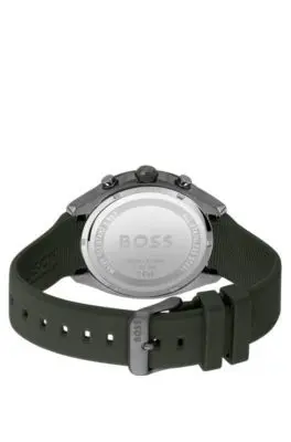 BOSS Chronograph Watch With Branded Silicone Strap