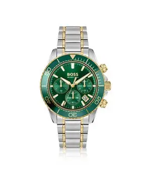 BOSS Sealiner Two-tone Chronograph Watch With Green Dial - Assorted Pre Pack